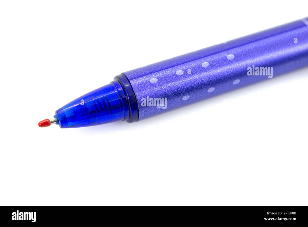 pen isolated on white background, blue color Stock Photo - Alamy