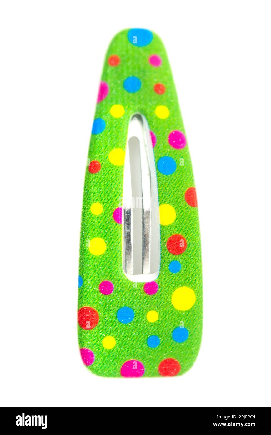 Colored hair clips isolated on white background Stock Photo - Alamy