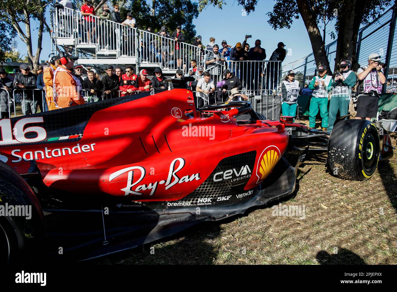 Melbourne, Australia. 2nd Apr, 2023. Car of #16 Charles Leclerc (MCO ...