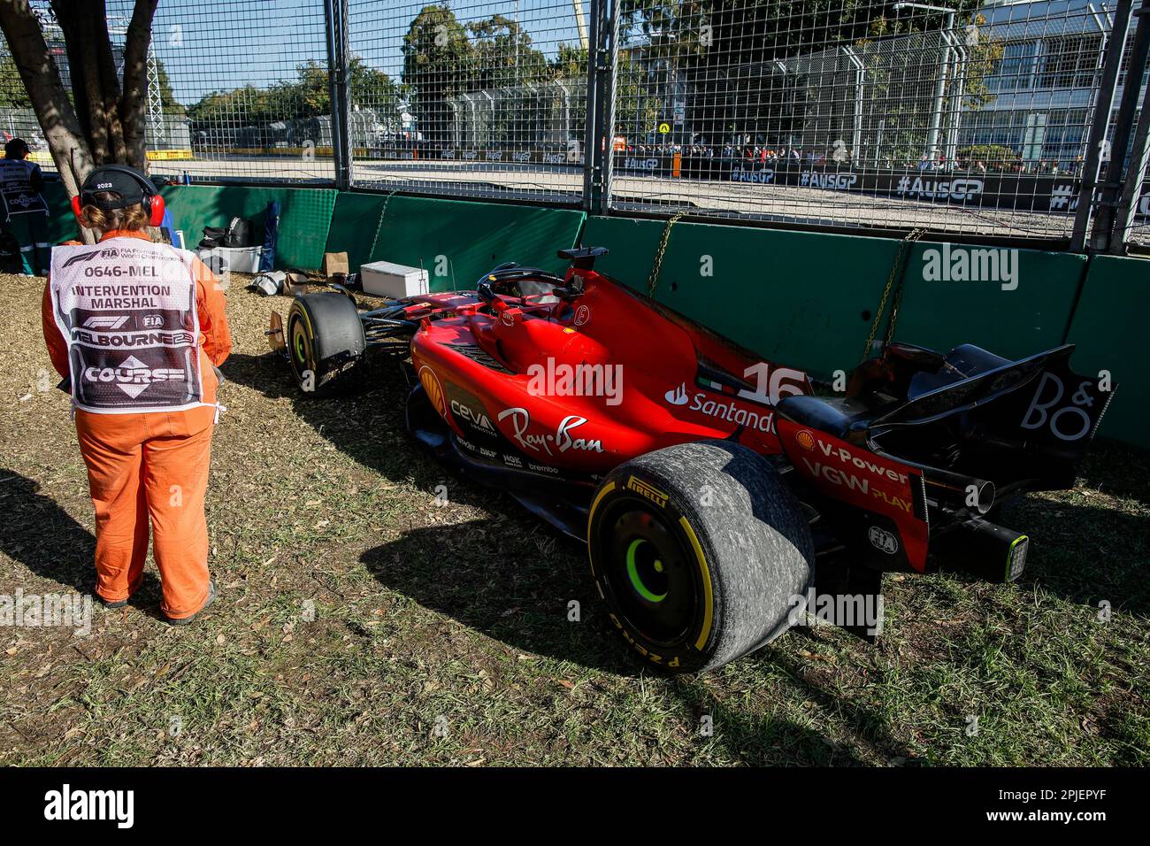 Melbourne, Australia. 2nd Apr, 2023. Car of #16 Charles Leclerc (MCO ...