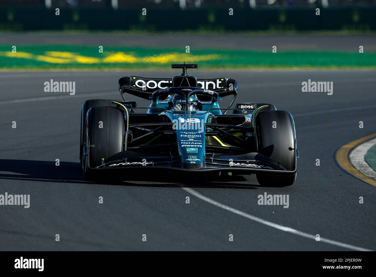 Melbourne, Australia. 2nd Apr, 2023. #18 Lance Stroll (CAN, Aston ...