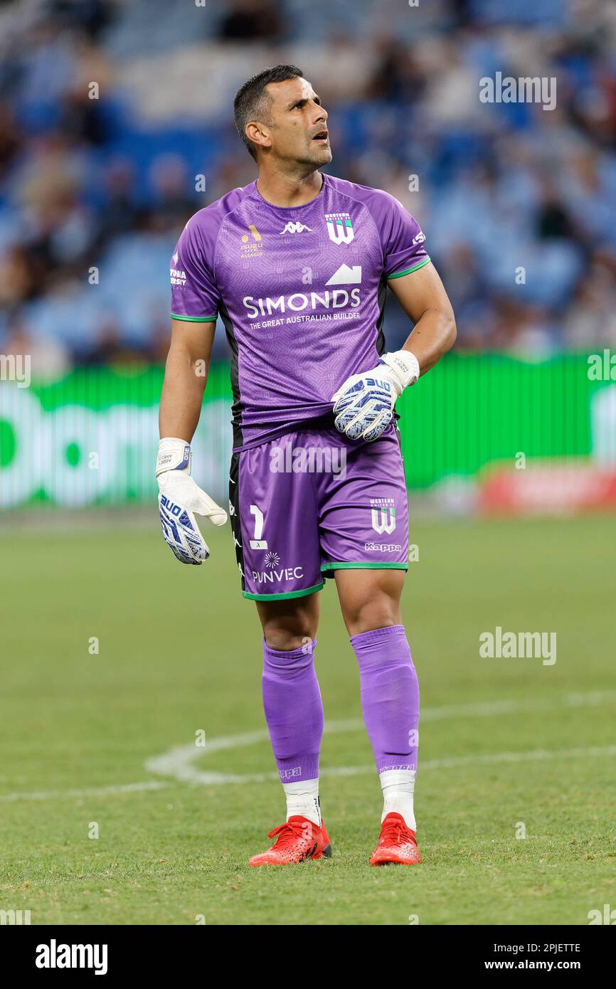 Sydney, Australia. 01st Apr, 2023. Jamie Young of Western United looks ...