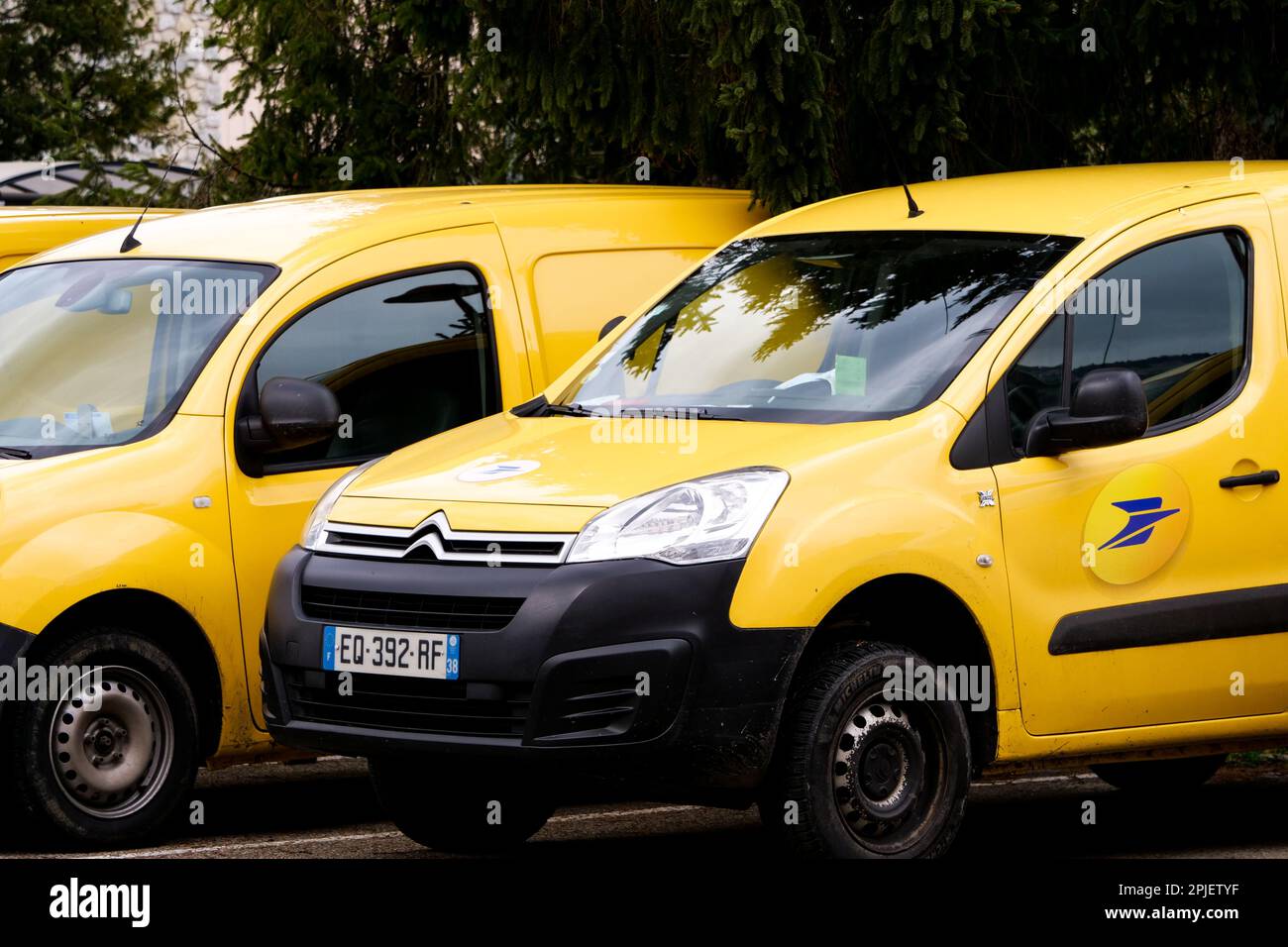 La Poste delivery service, Saint-Laurent du Pont, Isere, AURA Region ...