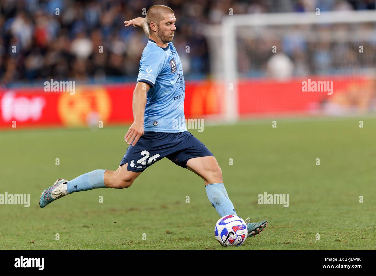 Sydney, Australia. 01st Apr, 2023. Luke Brattan of Sydney FC prepares ...