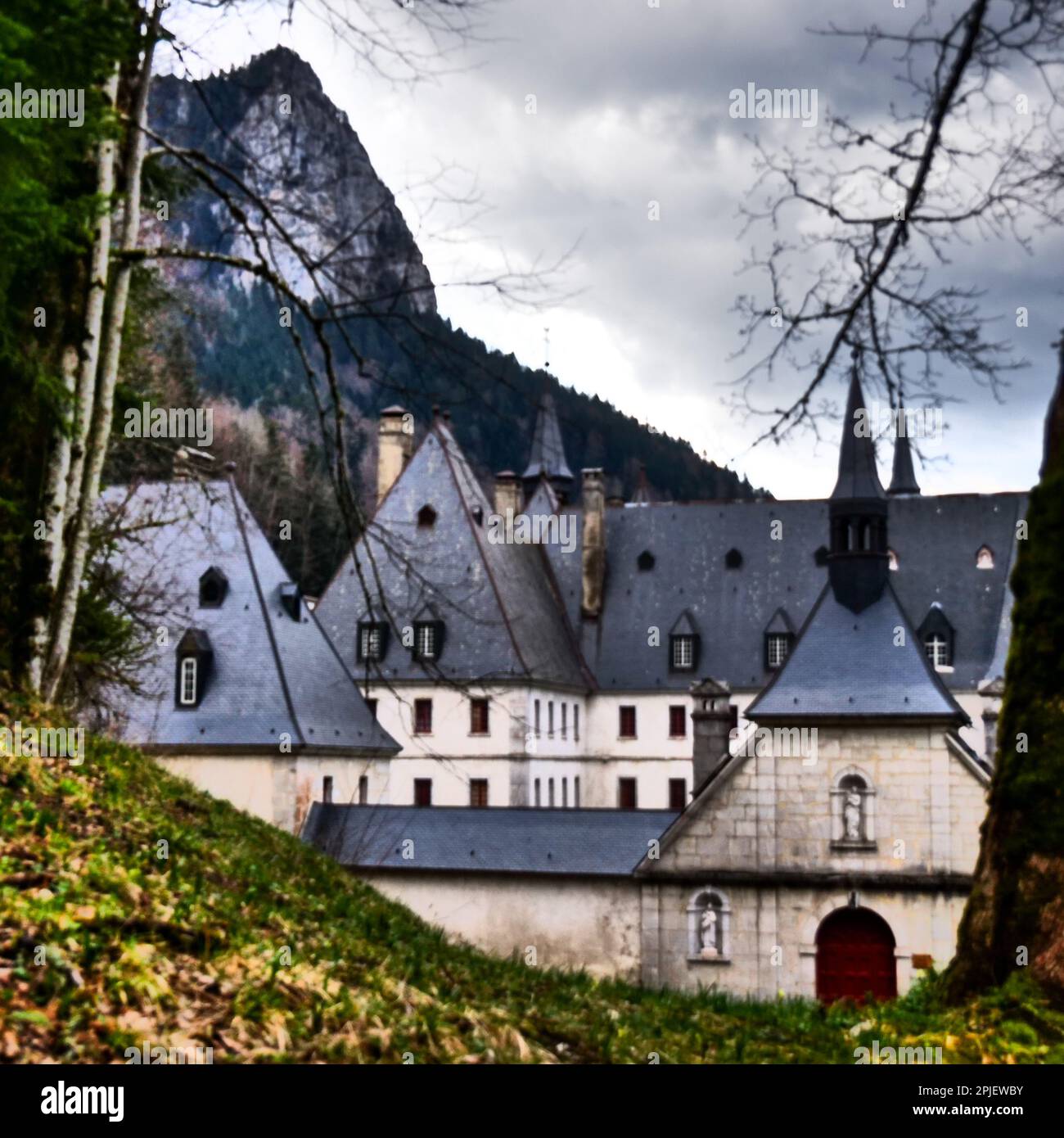 Grande Chartreuse monastery area, Digitally altered view, Saint-Pierre ...