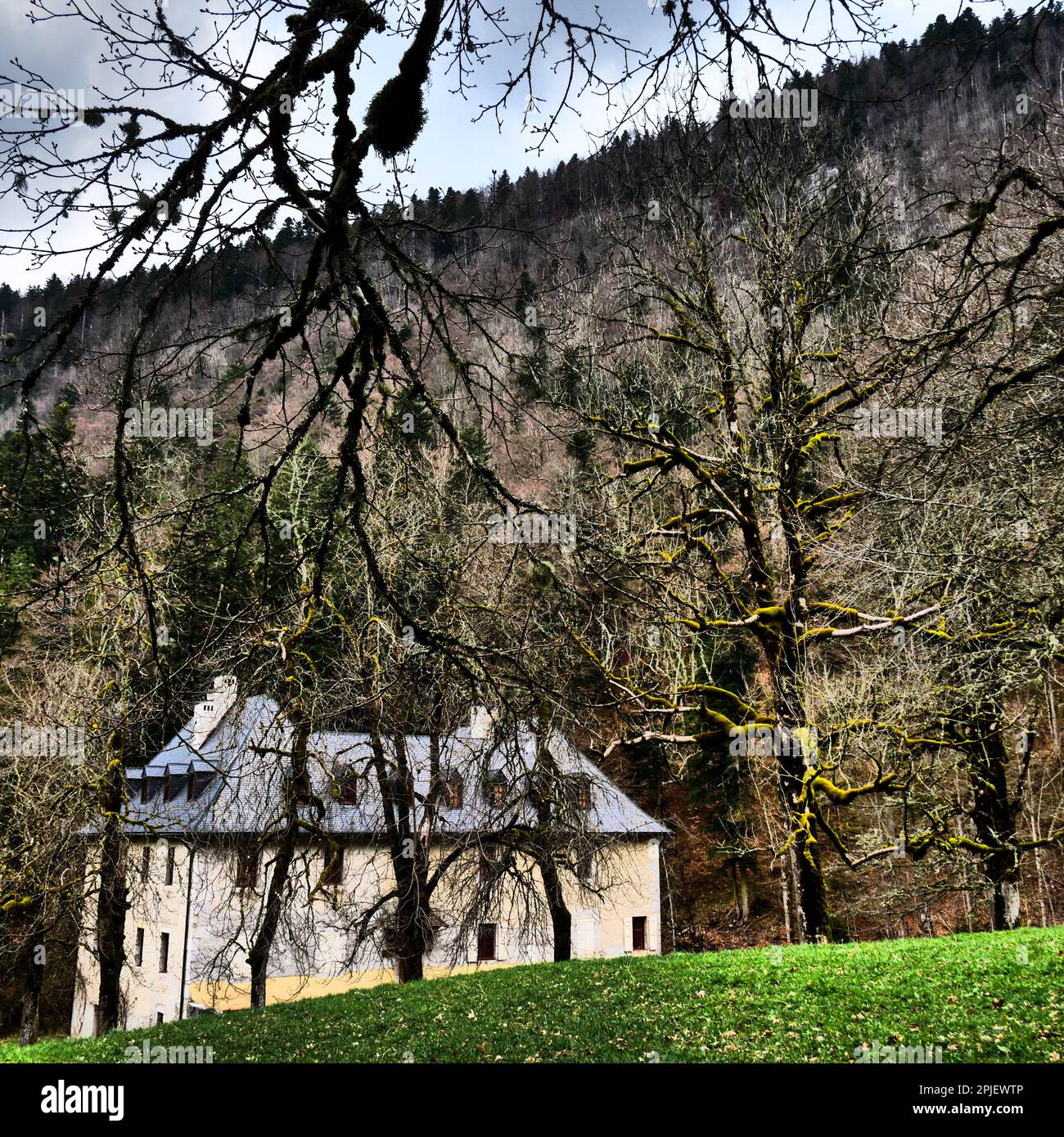 Grande Chartreuse monastery area, Digitally altered view, Saint-Pierre ...