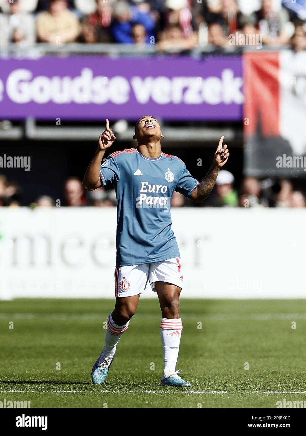 ROTTERDAM - Igor Paixao of Feyenoord celebrates the 0-1 during the ...