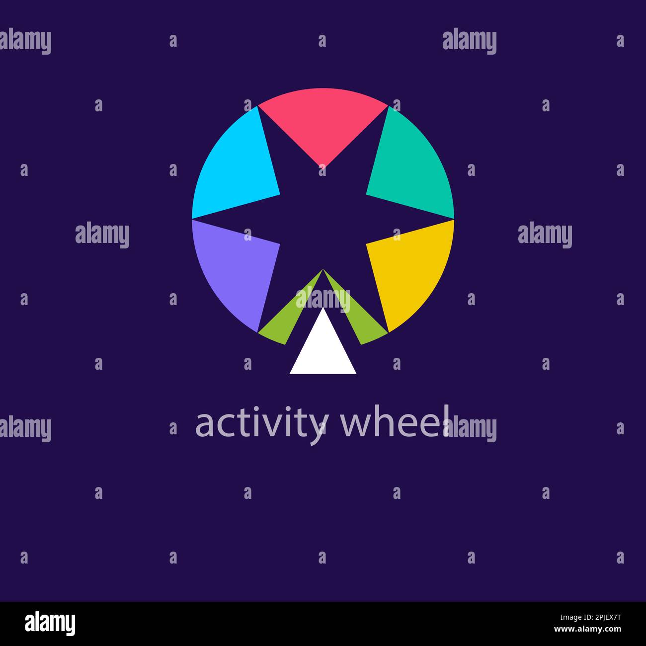 Colorful star wheel logo. Unique design color transitions. Creative ...