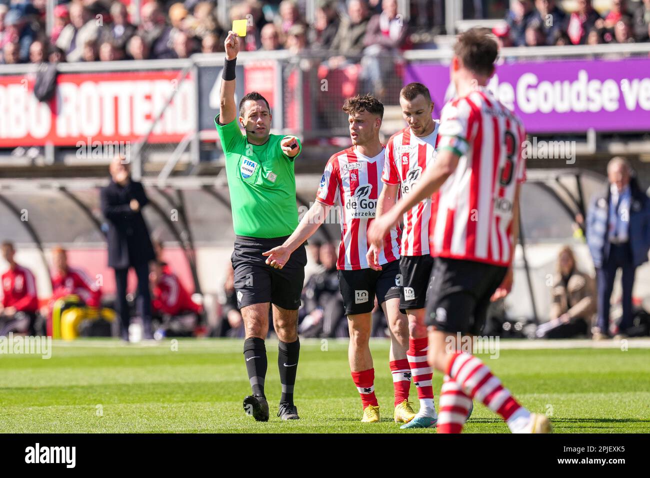 Rotterdam - Referee Dennis Higler during the match between Sparta ...