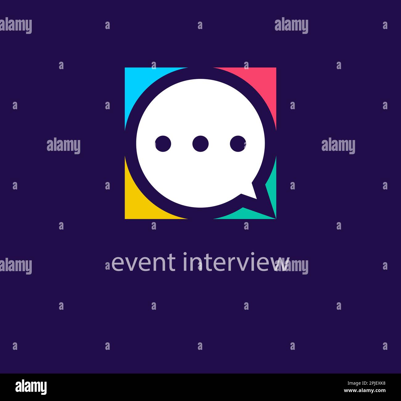 Colorful speech bubble logo. Unique design color transitions. Creative ...