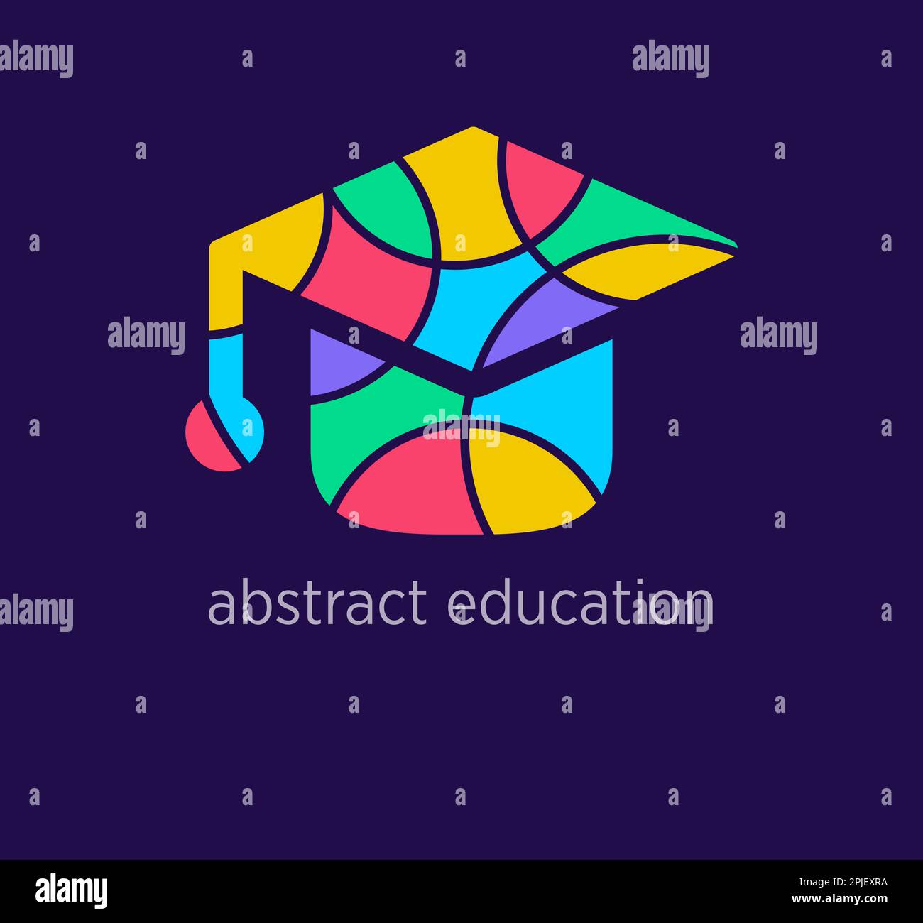 University chart graduation hat logo vector hi-res stock photography ...