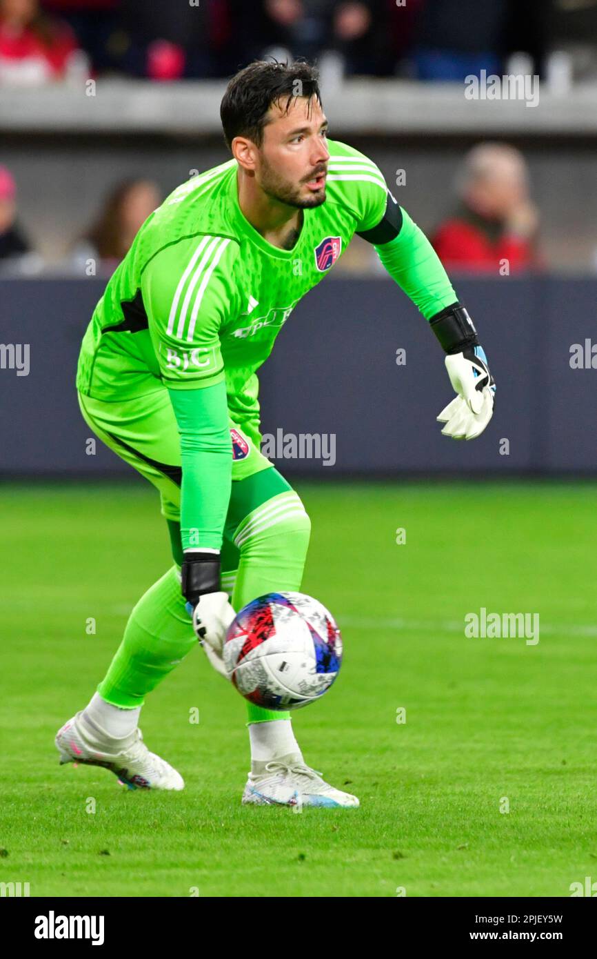 St. Louis, USA. 01st Apr, 2023. St. Louis City goalkeeper Roman Bürki ...