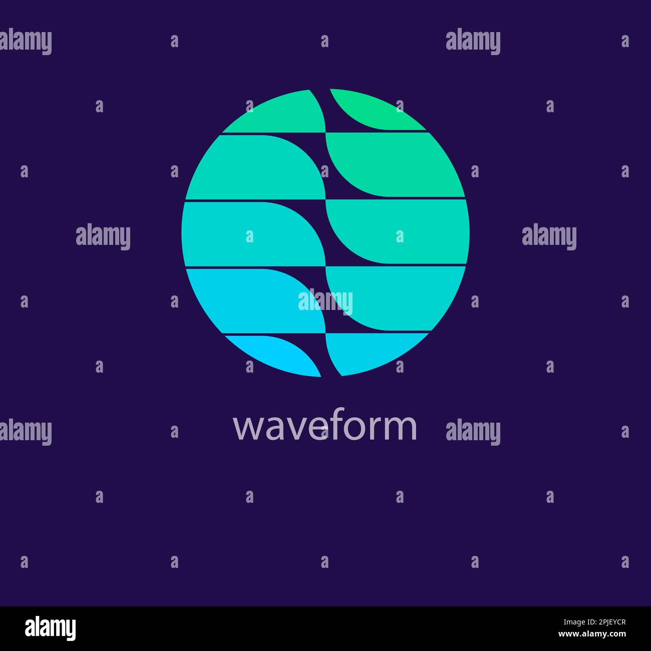 Unique waveform logo. Modern design color. Ocean wave logo template ...