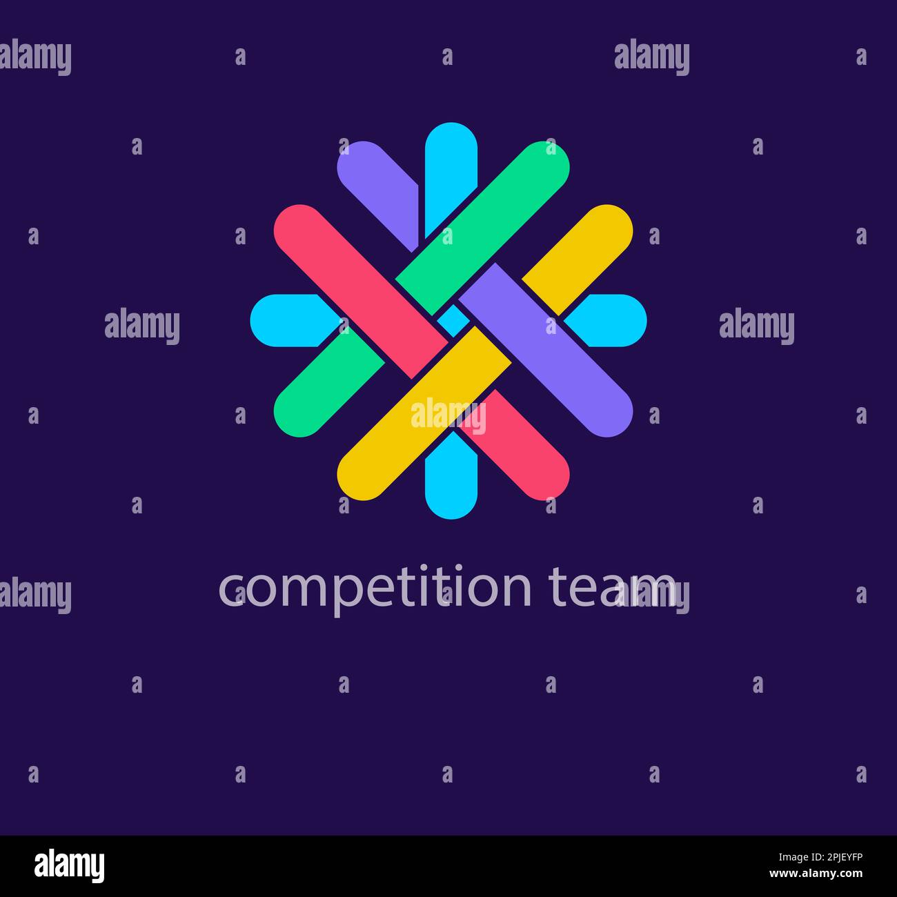 Unique competition team logo. Modern design color. Social balance bar ...