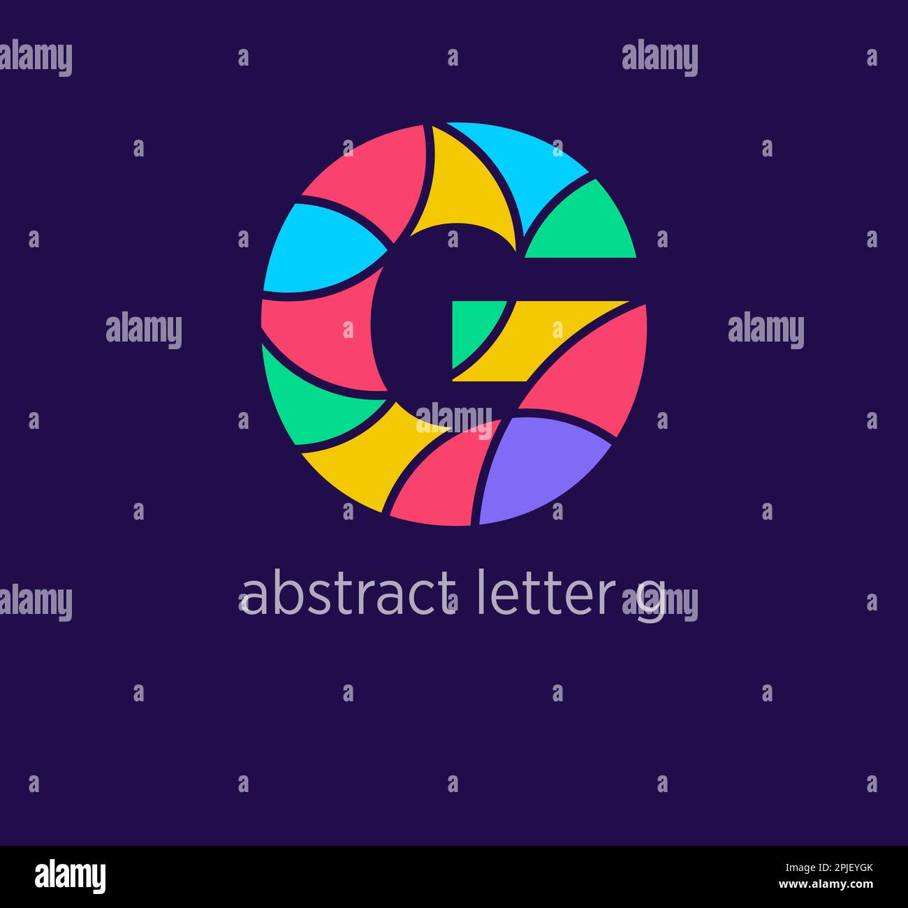 Modern Abstract Letter G Logo Icon Unique Mosaic Design Color Transitions Colorful Letter G