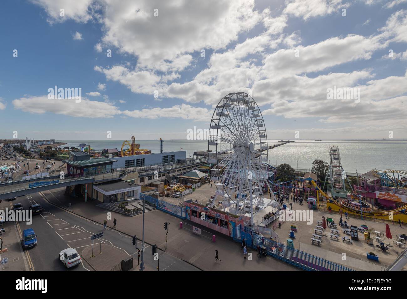 Southend on Sea, UK. 2nd Apr 2023. Sunny intervals with a fresh breeze ...