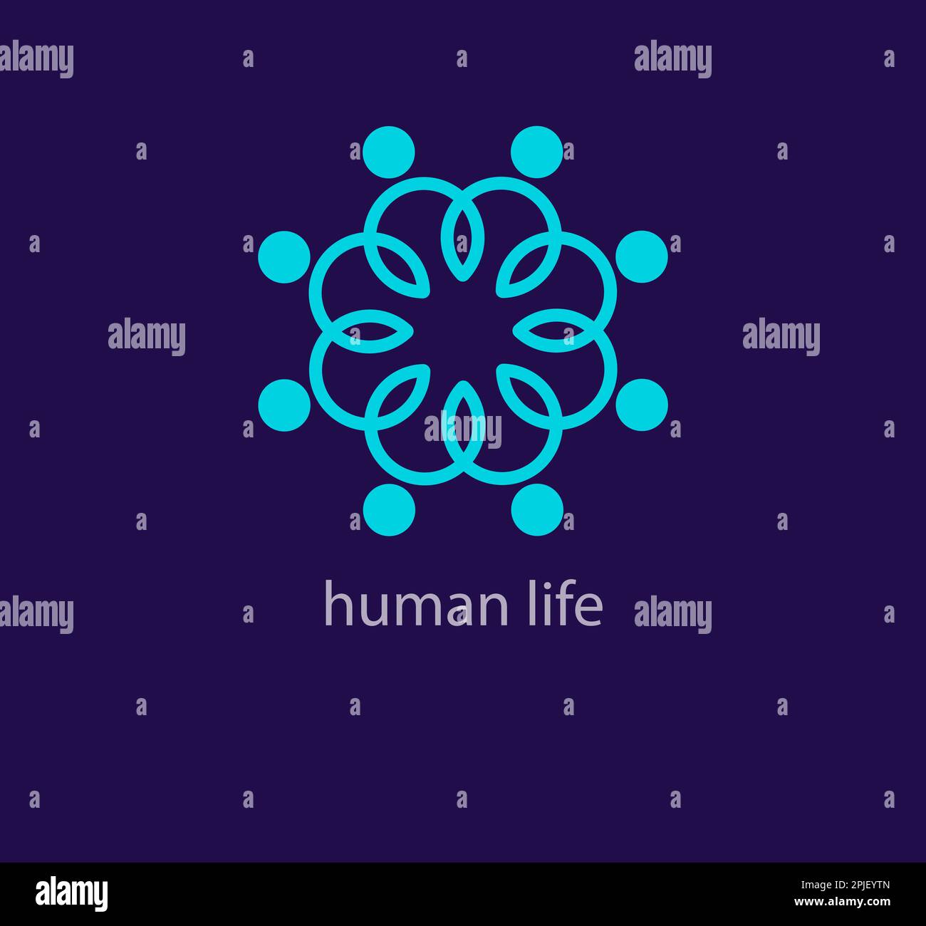 Unique human life logo. Modern design color. Creative human logo ...