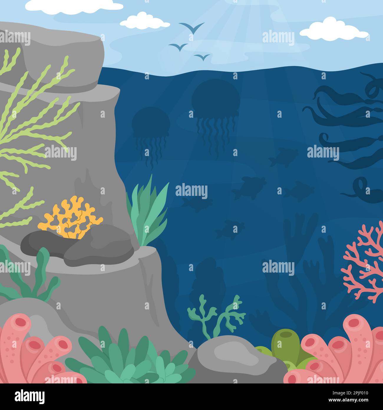 The place under the rock Stock Vector Images - Alamy