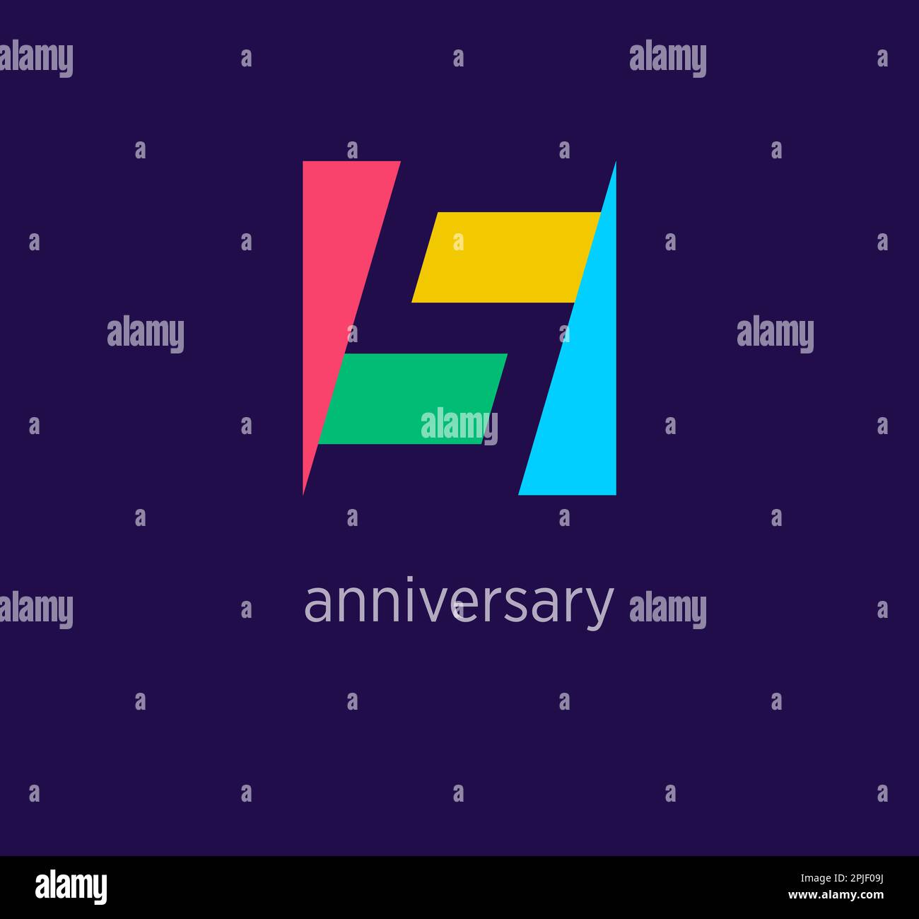 5th anniversary colorful logo design. Modern design color. Anniversary ...