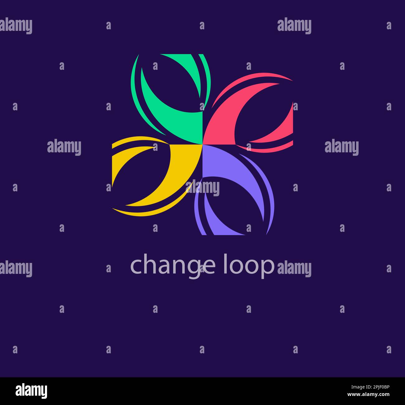 Modern circular shapes bubble logo. Unique design color transitions ...