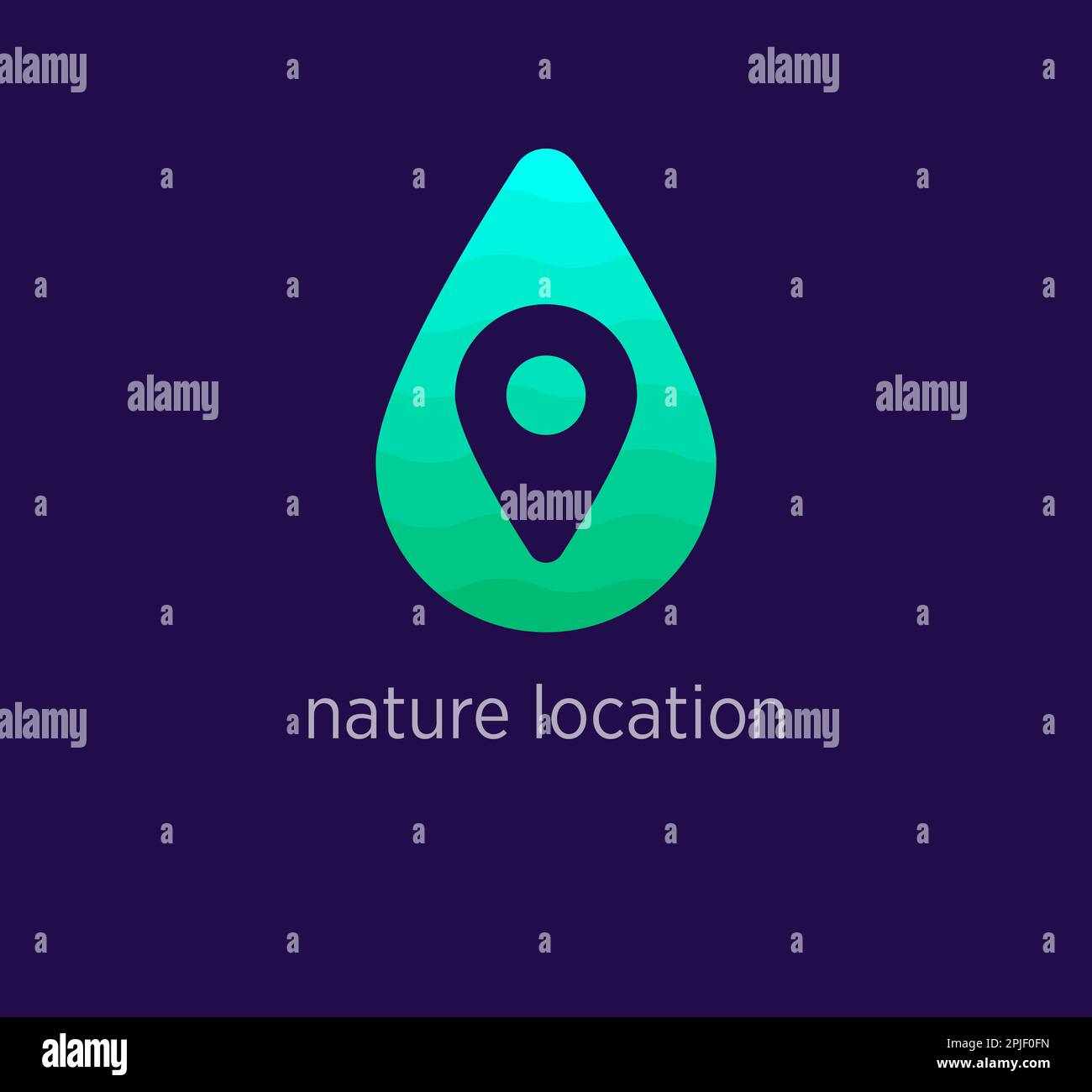 Unique nature location logo design. Modern design color. Water drop and ...