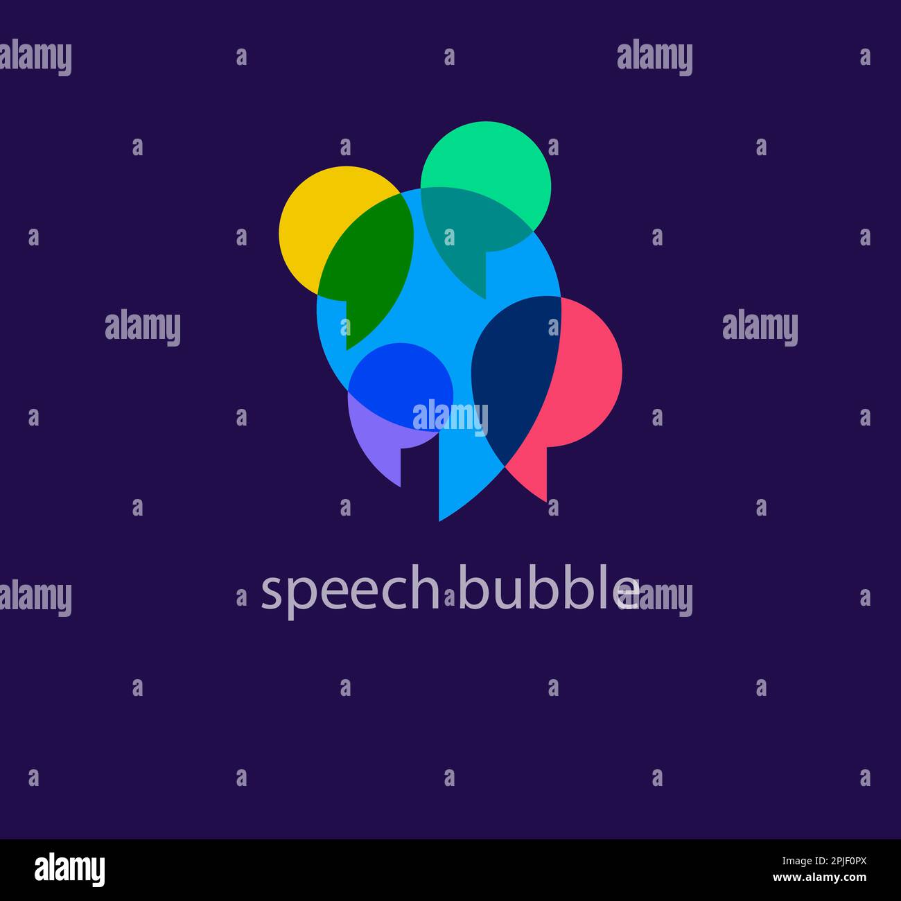 Modern speech bubbles logo. Unique color transitions. Brainstorm and ...