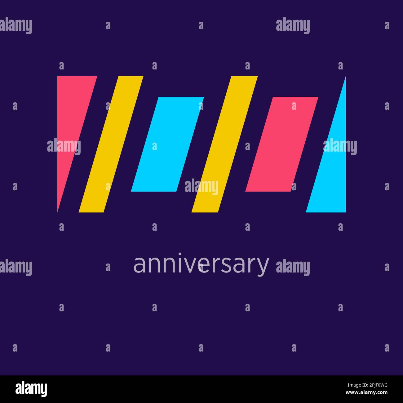 100th anniversary colorful logo design. Modern design color ...