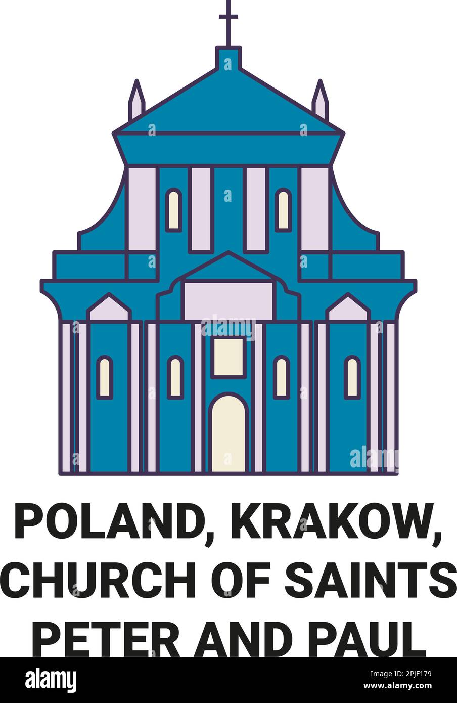 Poland, Krakow, Church Of Saints Peter And Paul travel landmark vector ...