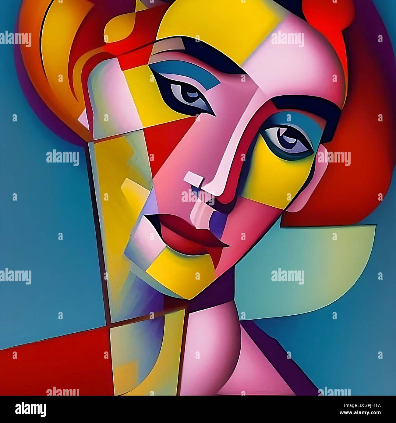 Cubist portrait painting hi-res stock photography and images - Alamy