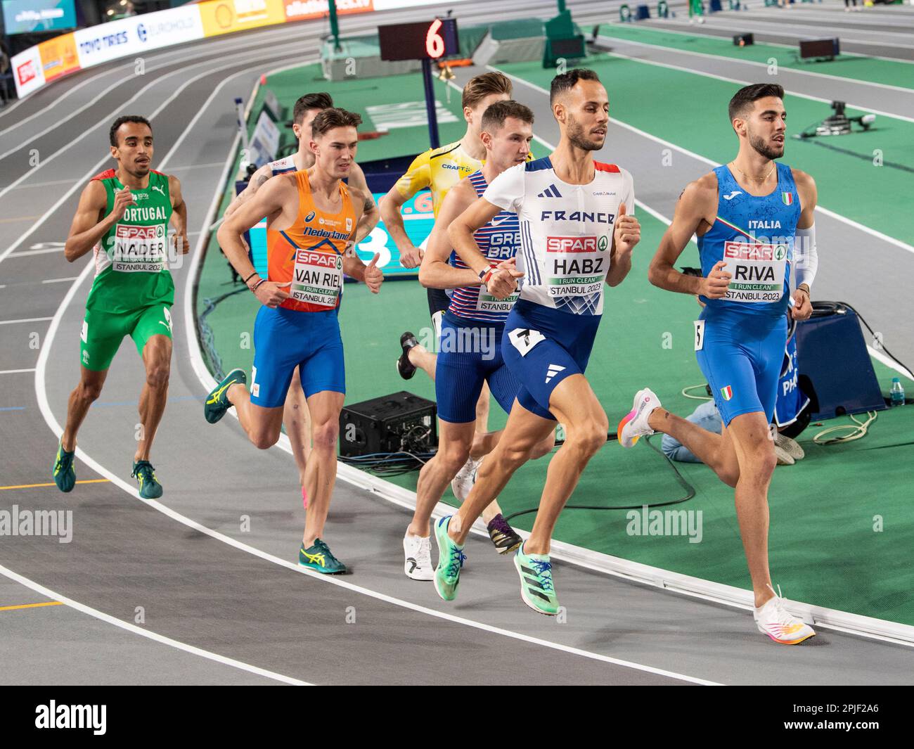 Azeddine Habz of France competing in the men’s 1500m heats at the ...