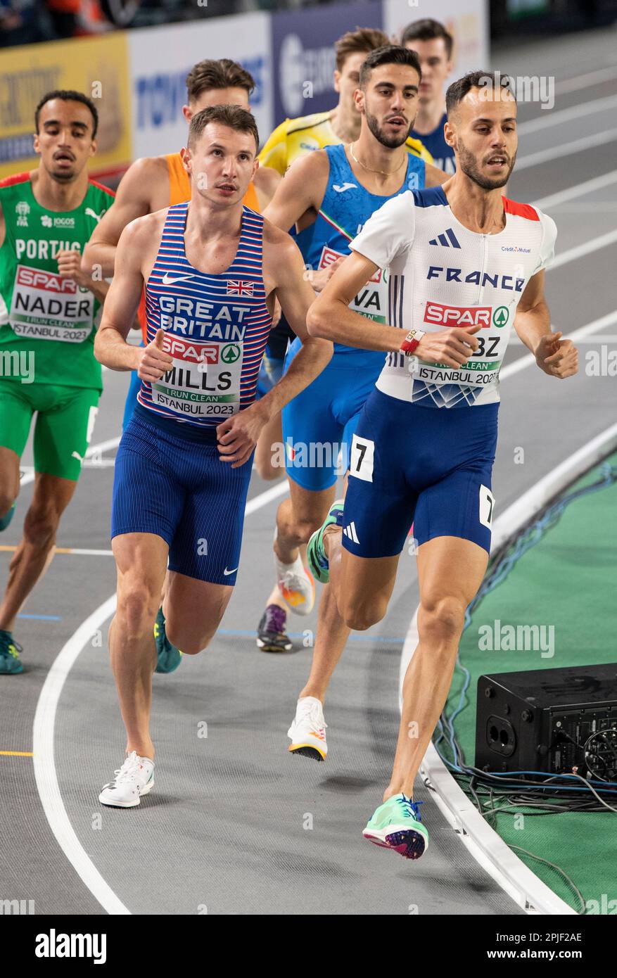Azeddine Habz of France and George Mills of Great Britain & NI ...