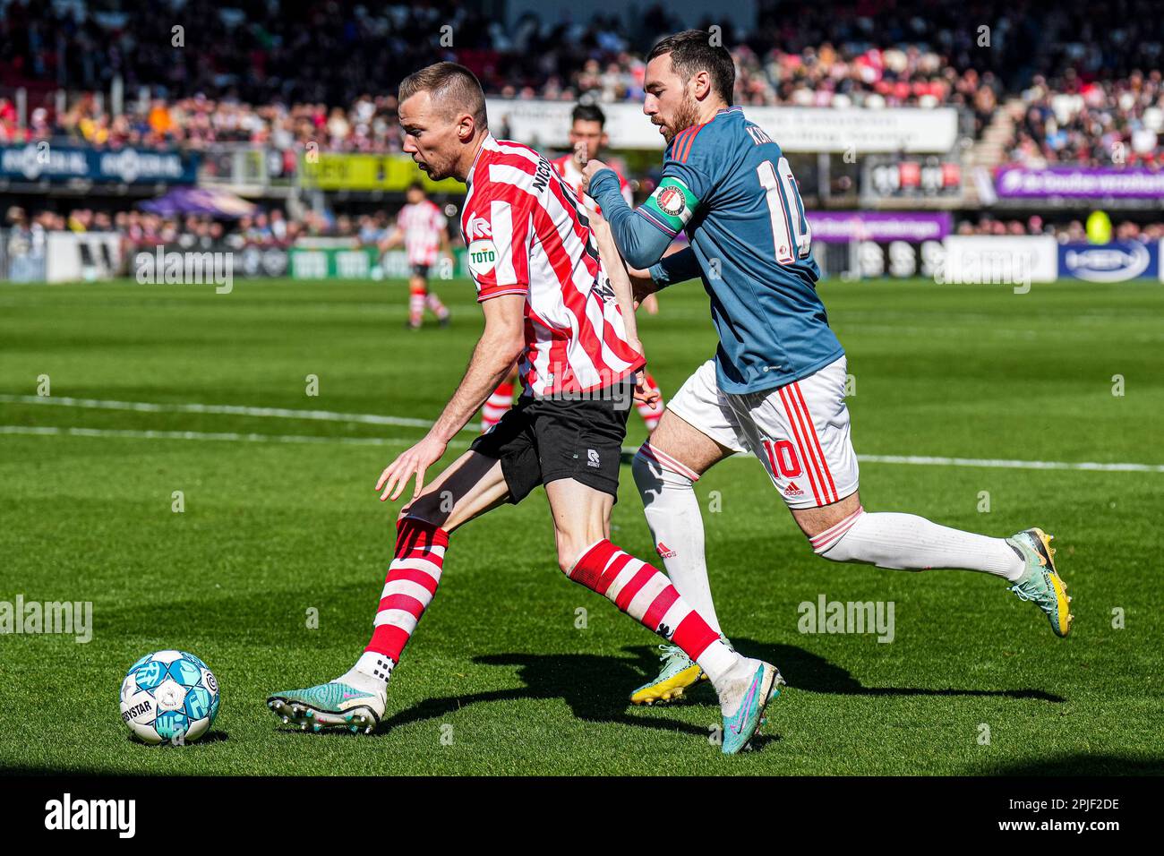 Rotterdam - Arno Verschueren of Sparta Rotterdam, Orkun Kokcu of ...