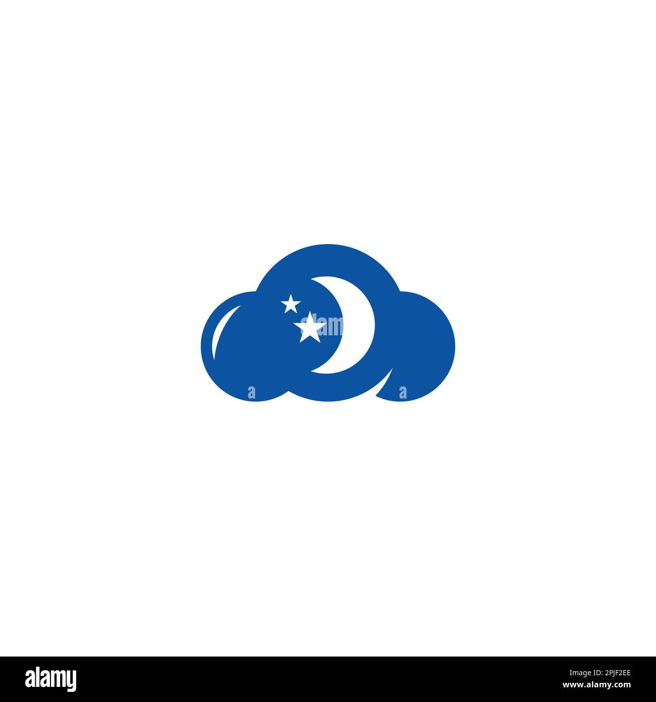 Cloud logo crescent moon Stock Vector Images - Alamy