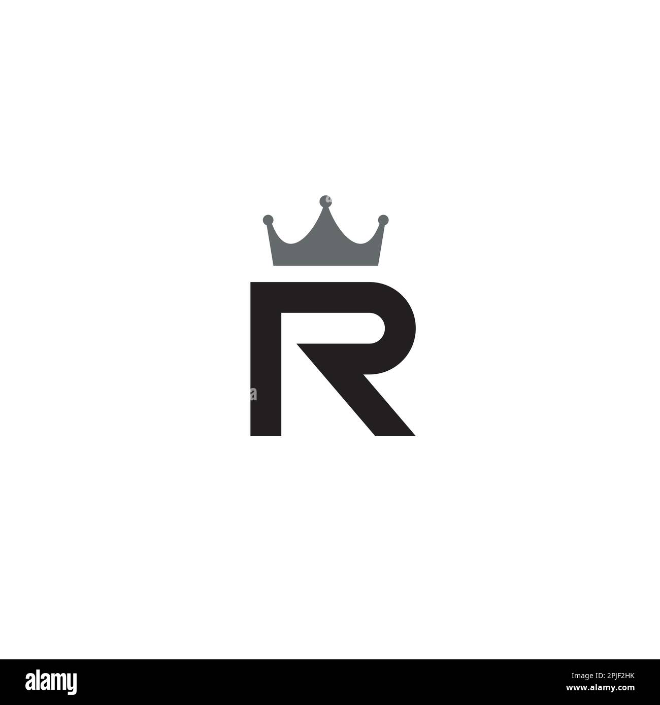 Letter R and Crown logo or icon design Stock Vector Image & Art - Alamy