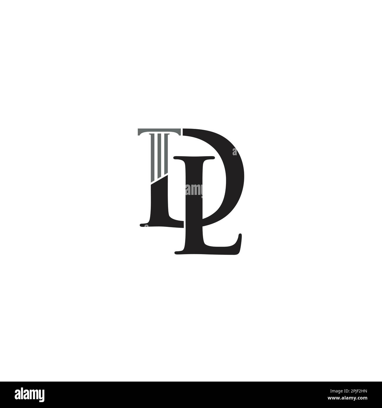 Letter DL and Column logo or icon design Stock Vector Image & Art - Alamy