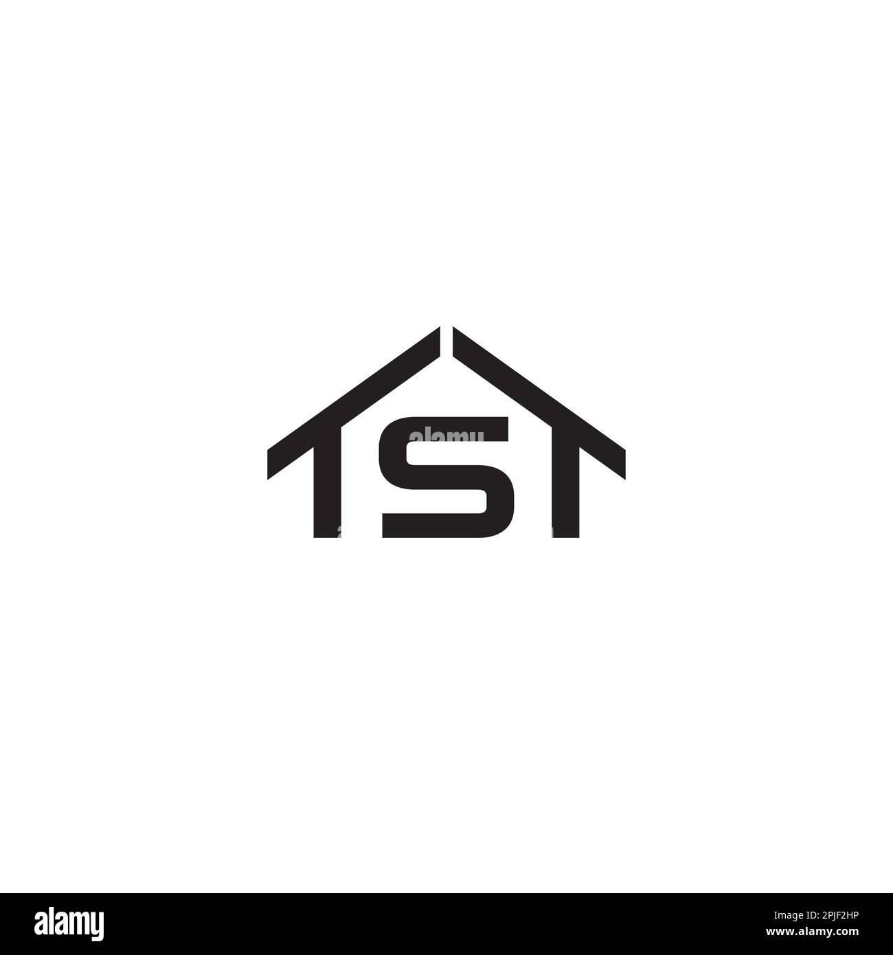 Letter TS, ST, TTS, STT or TST and House logo or icon design Stock ...