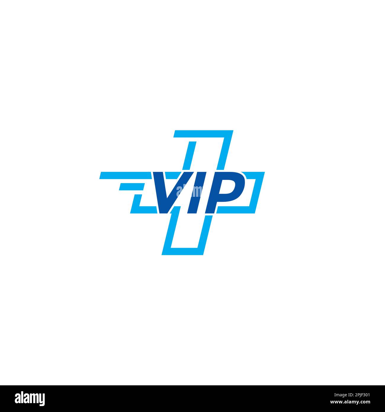 Medical Cross and Letter VIP logo or icon design Stock Vector Image ...