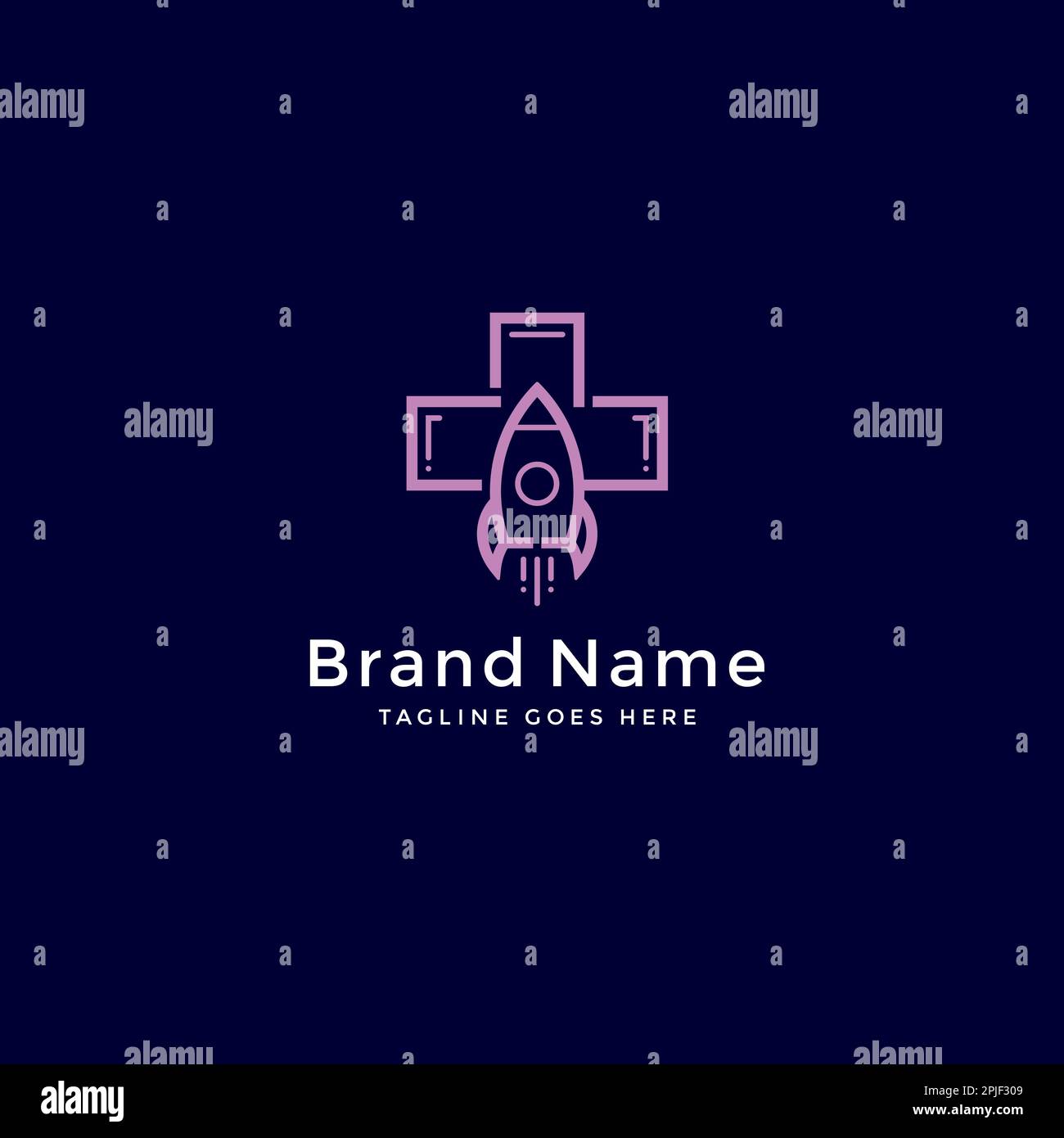 Medical Cross and Rocket logo or icon design Stock Vector Image & Art ...