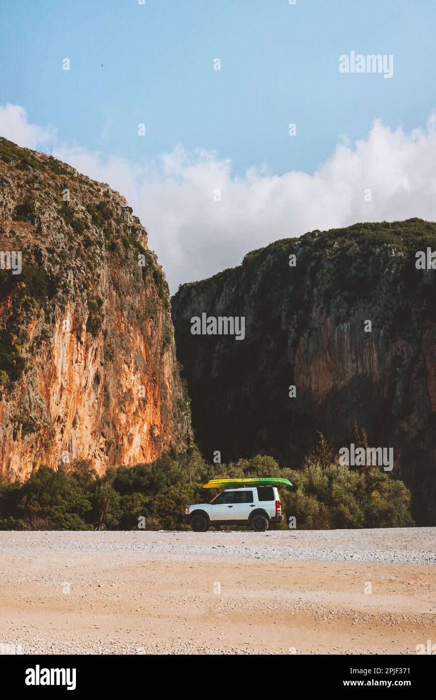 Car camping on the beach road trip in Albania travel on wheels summer ...