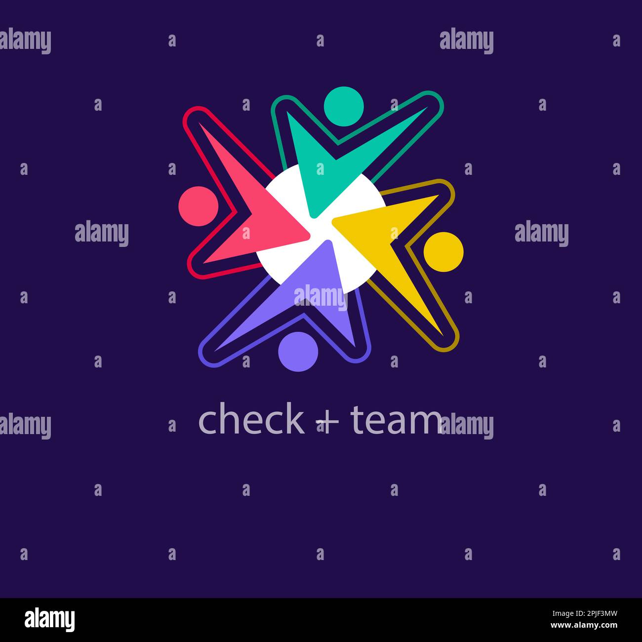 Modern check mark logo. Unique color transitions. Community approval ...