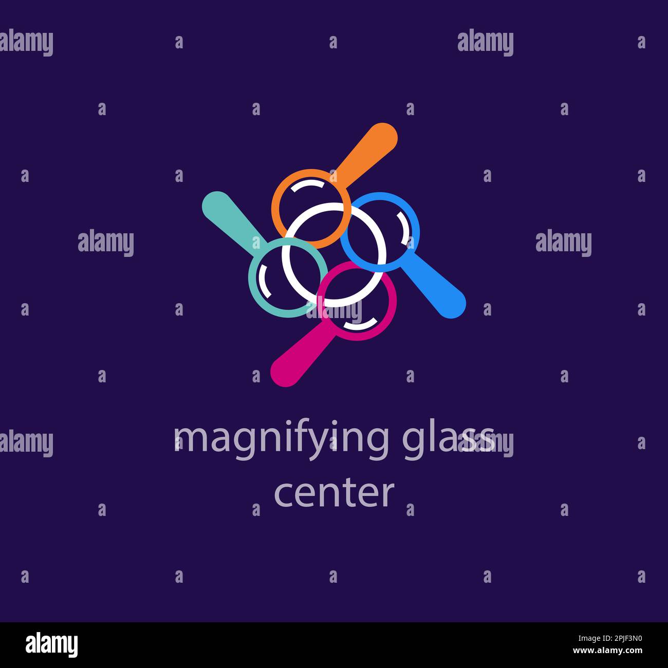Modern search magnifier logo. Unique color transitions. Creative ...
