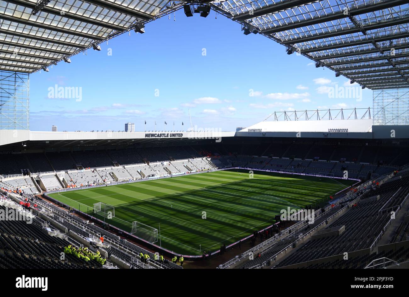 General view from inside the stadium ahead of the Premier League match at St. James' Park ...
