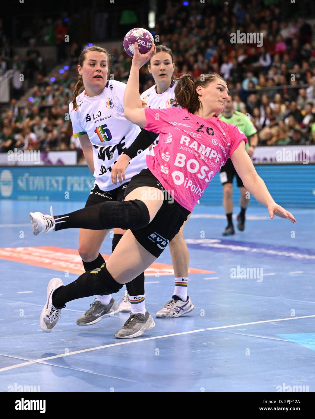 Stuttgart, Germany. 02nd Apr, 2023. Handball, Women: DHB Cup, TuS ...