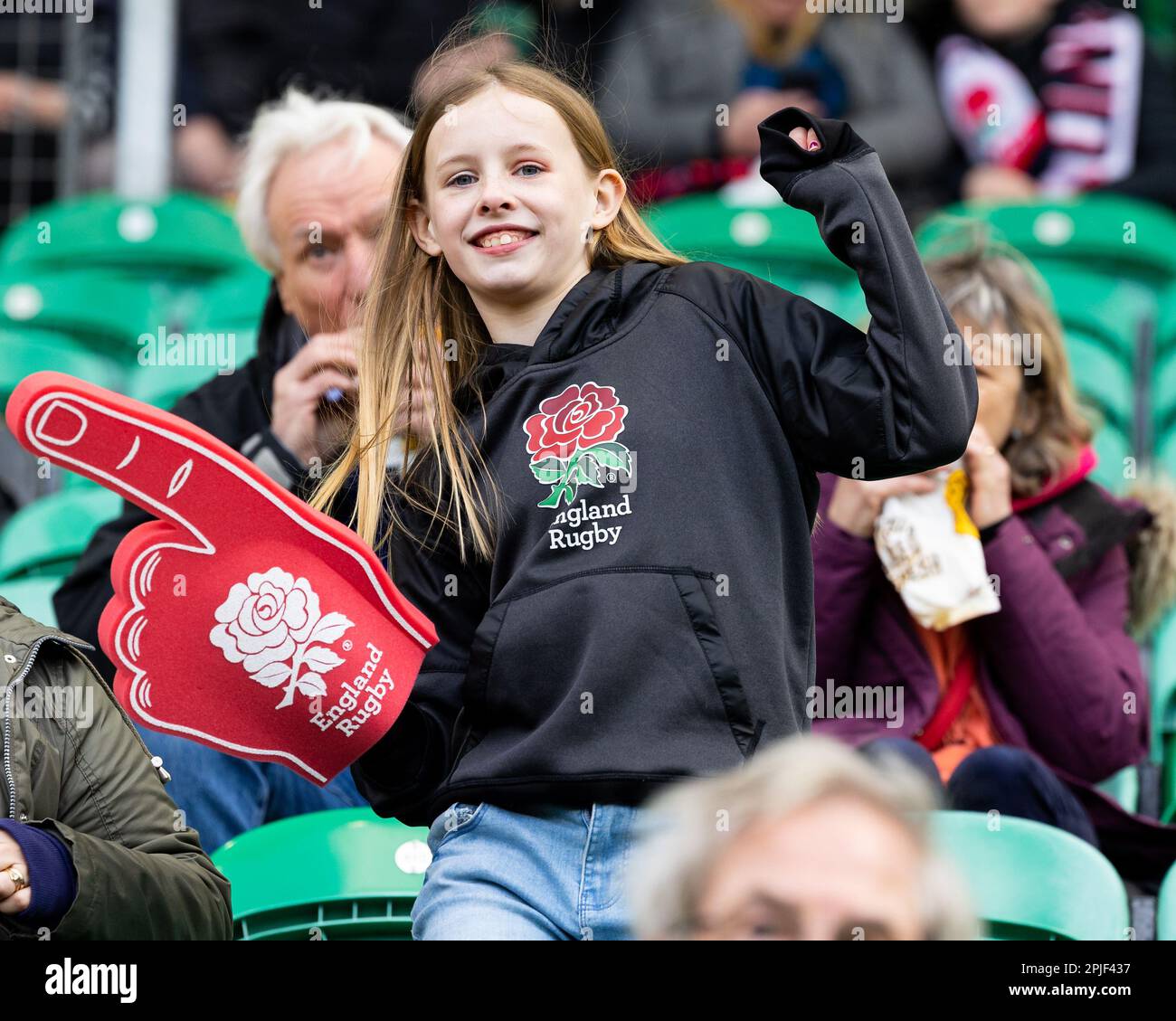 A young England fan during the TikTok Women’s Six Nations match England ...