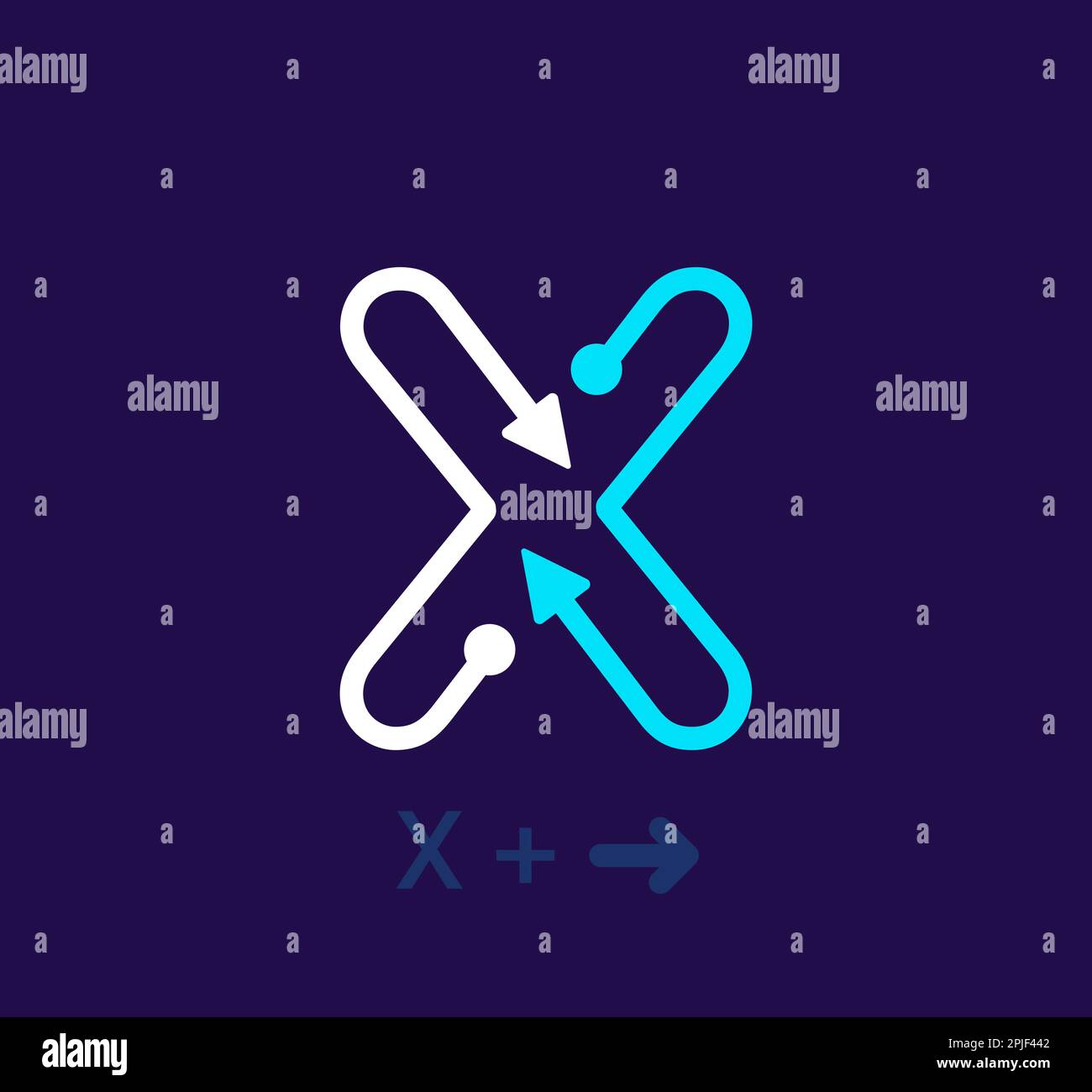 Linear letter X logo. Unique logo. Abstract letter simple rotating ...