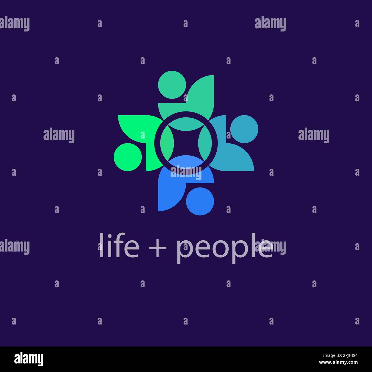 Life and people raising hands, solidarity idea logo. Corporate ...