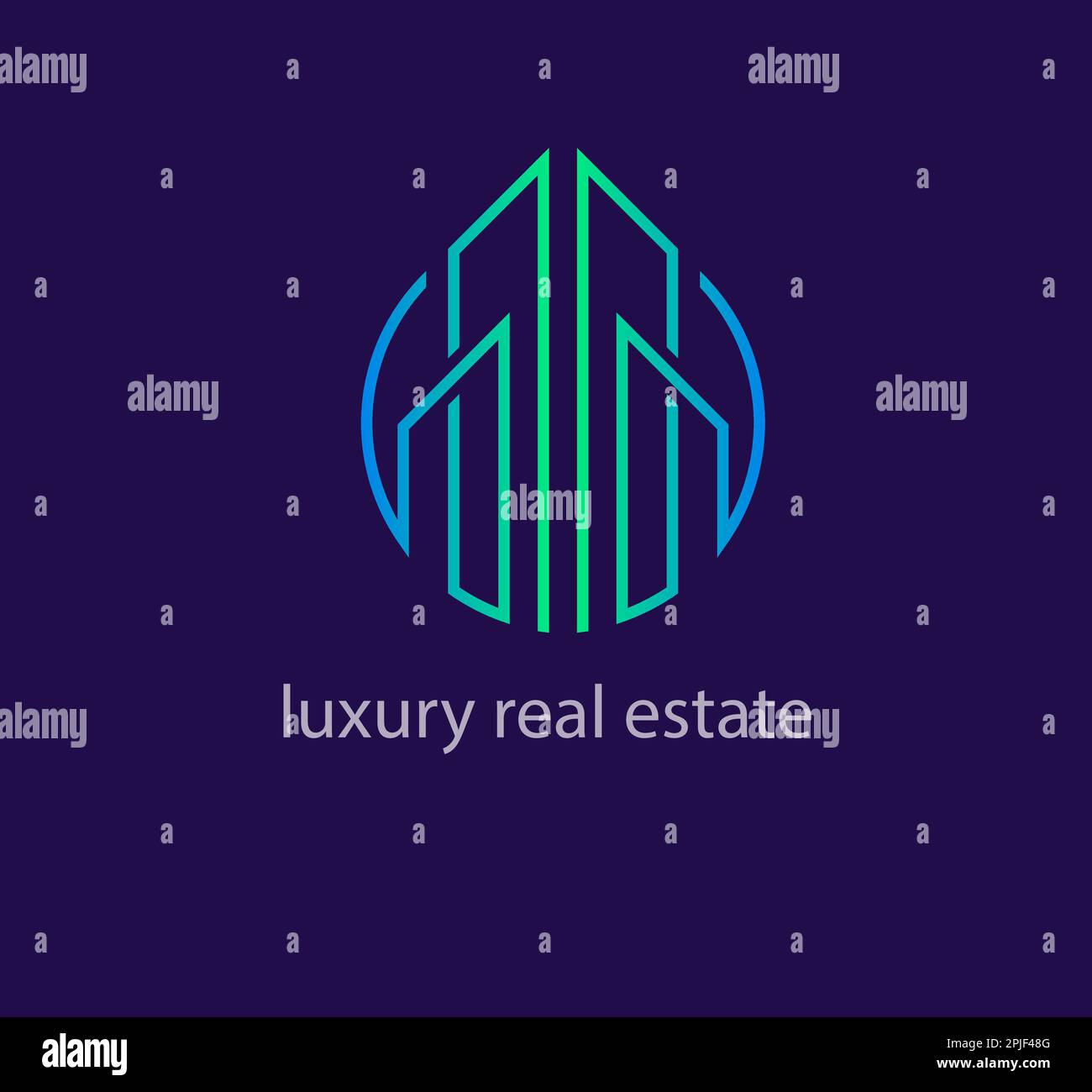 Modern Luxury real estate consulting logo. Unique color transitions ...