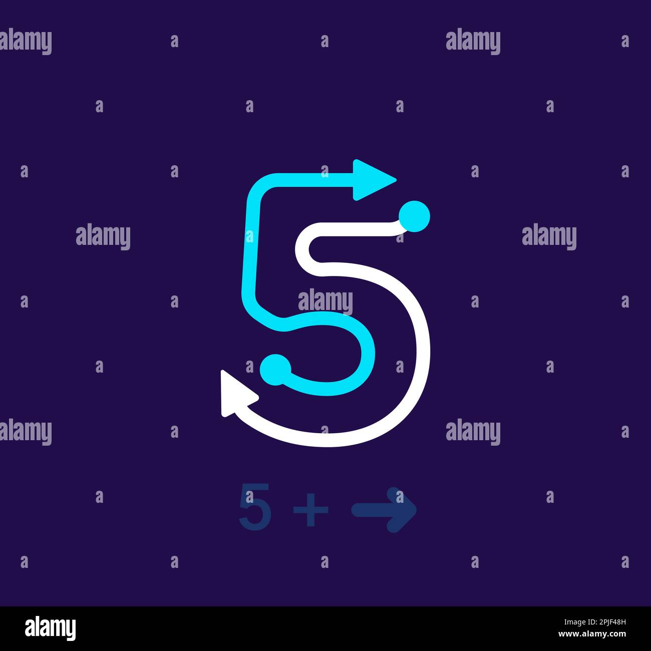 Linear number 5 logo. Unique logo. Abstract number, simple rotating ... Linear number 5 logo. Unique logo. Abstract number, simple rotating ...