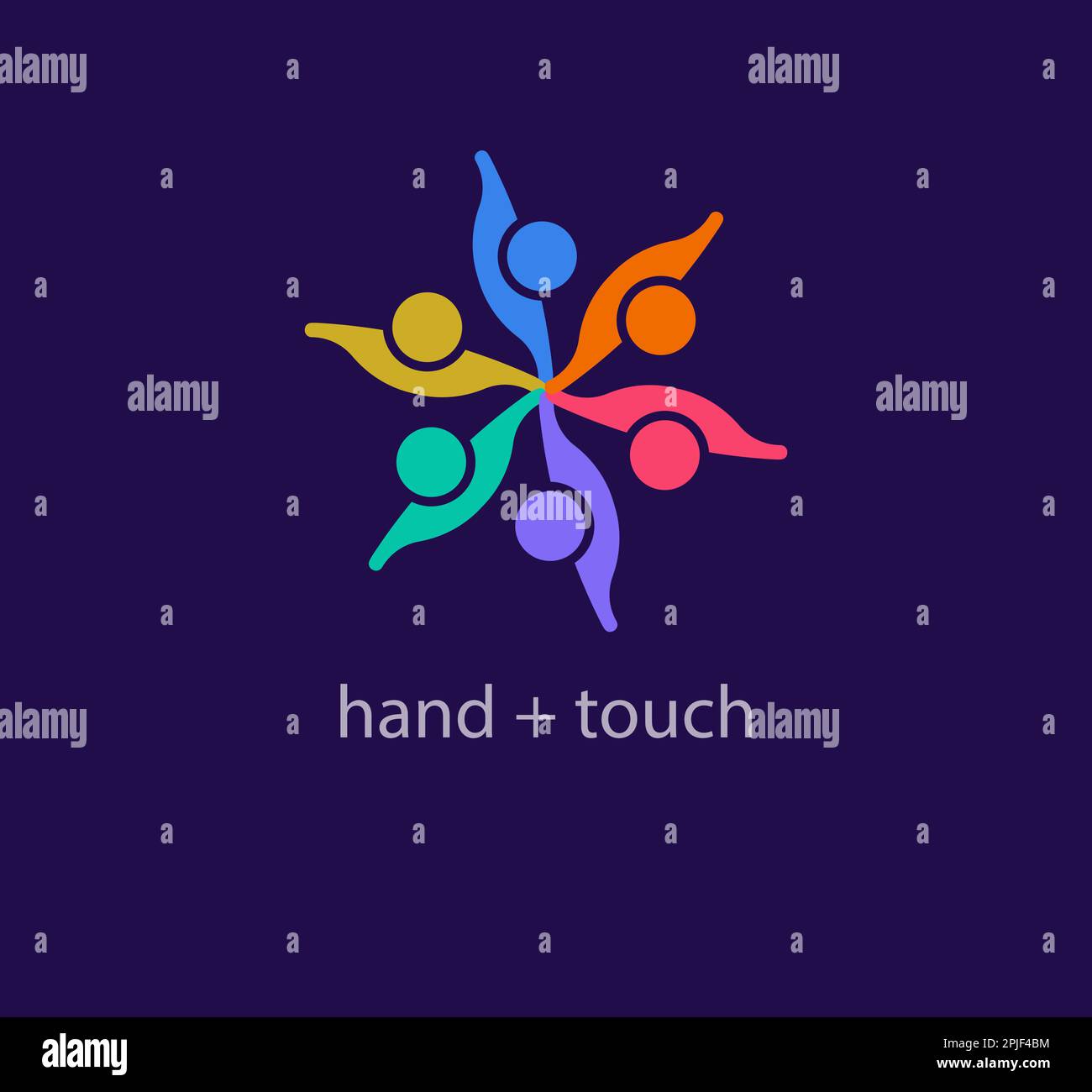 Event logo from unique circular people. Modern color transitions. Hand ...