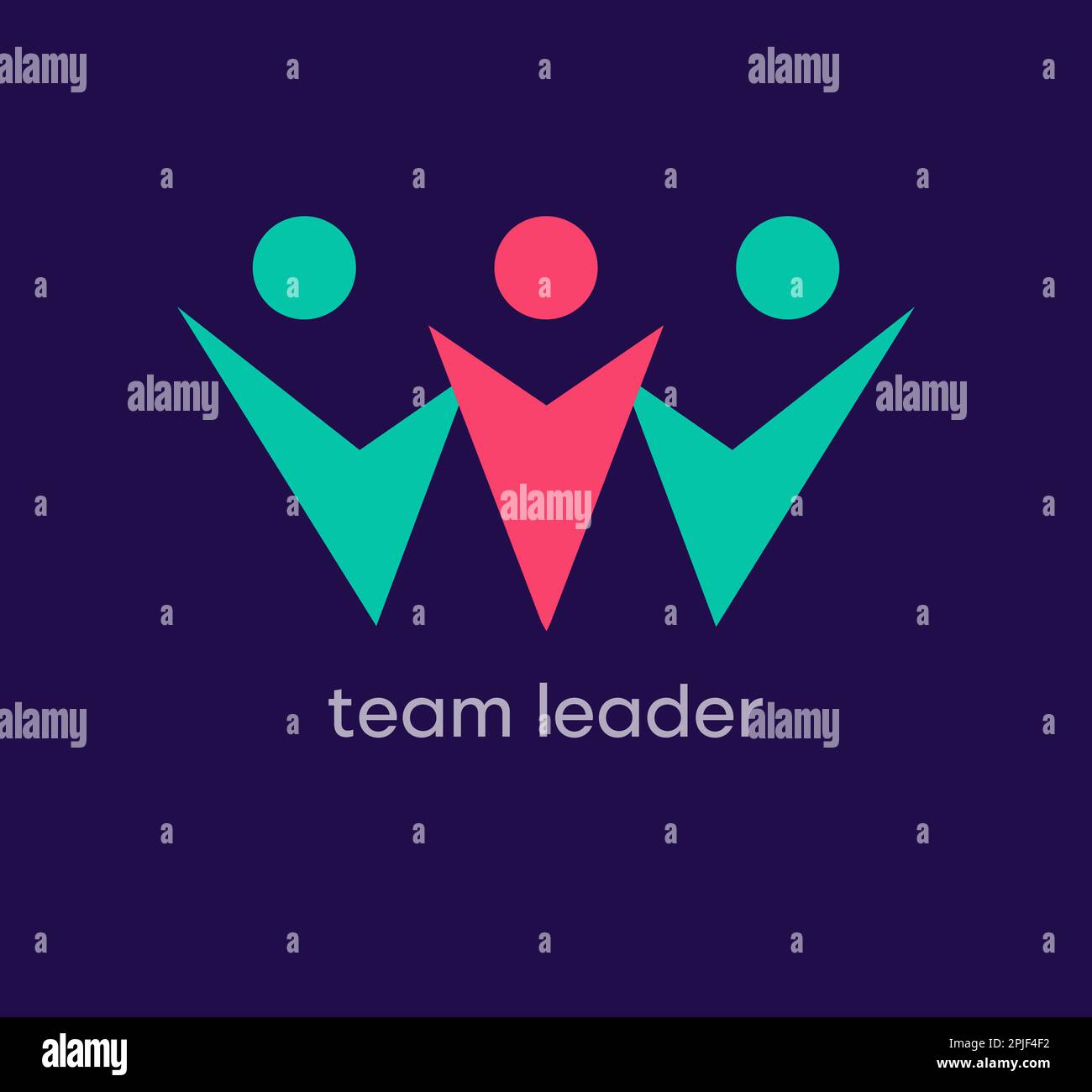 Team and leading people logo. Unique design color transitions. Team ...